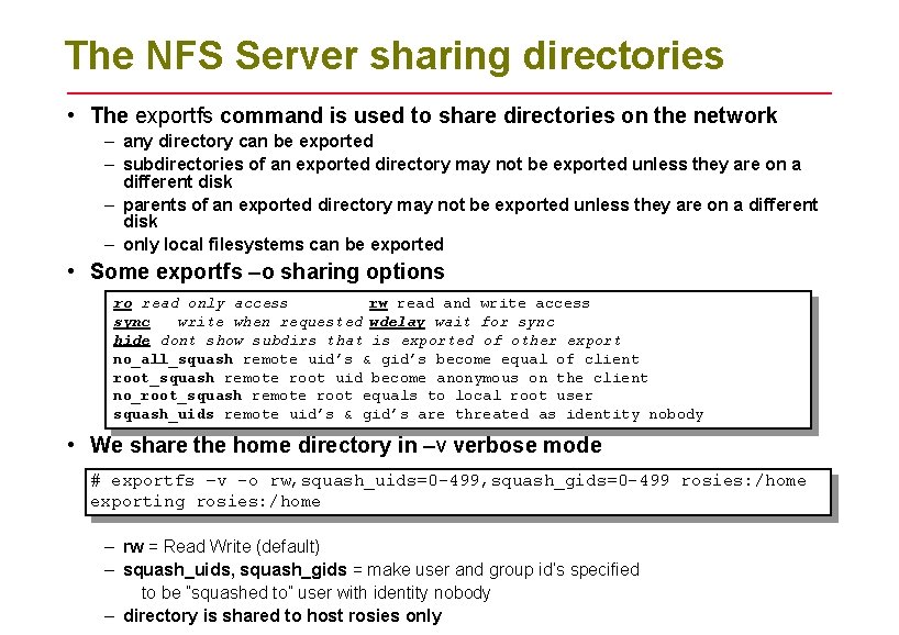 Distributed File Systems Objectives to understand Unix network