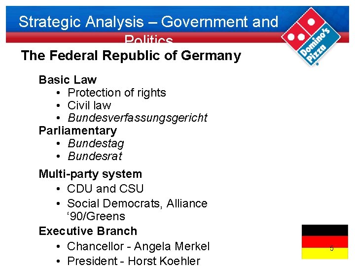 Bringing Dominos Pizza to Germany By Christine Wagner