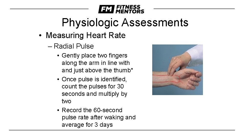 Chapter 6 Fitness Assessment Objectives After this presentation