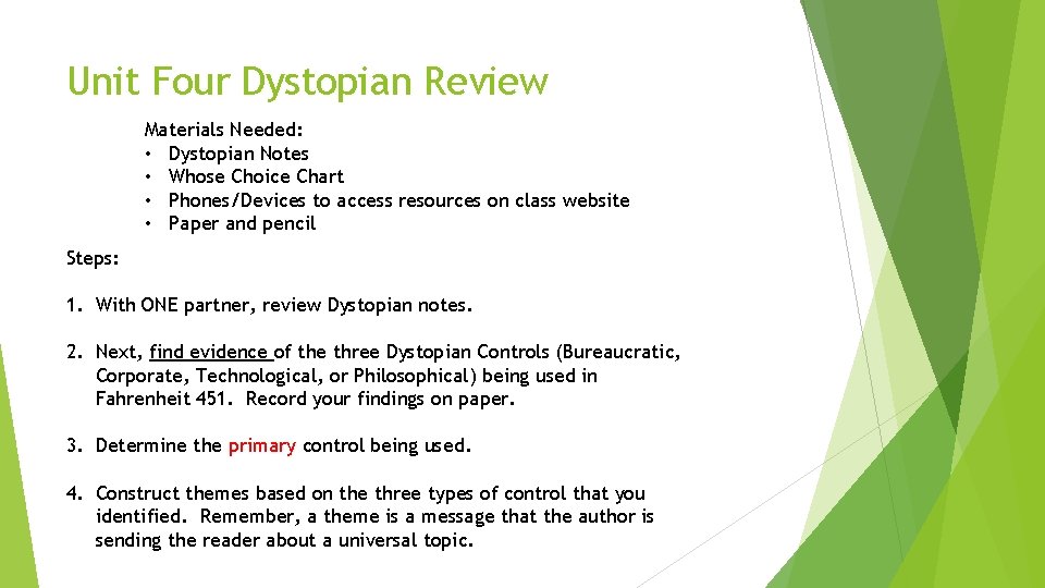 Dystopia Then and Now Fahrenheit 451 and Beyond