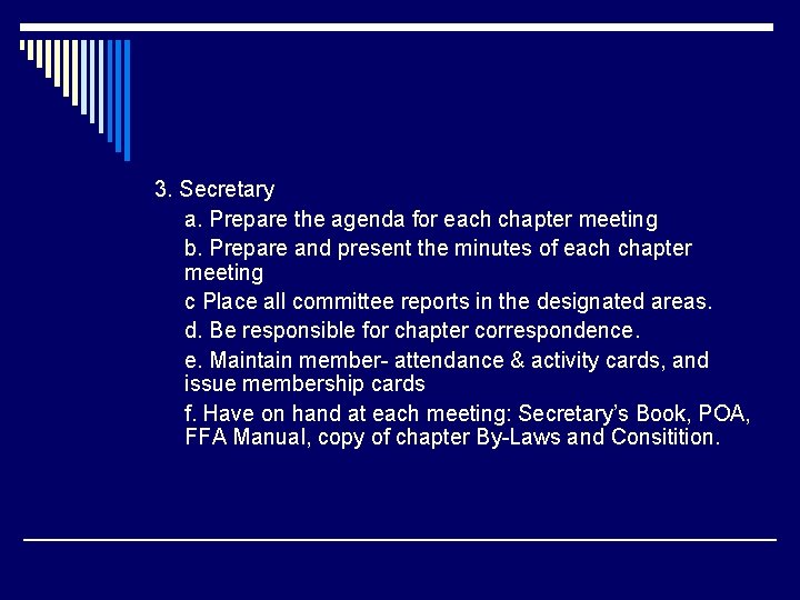 FFA History Principles of Agriculture Objectives I Can