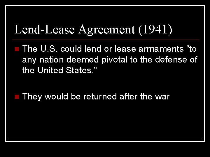 U S and WWII Good Neighbor Policy Roosevelt