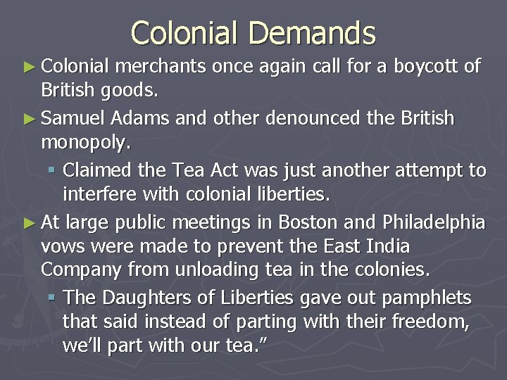 Building Colonial Unity Chapter 5 Lesson 2 Trouble