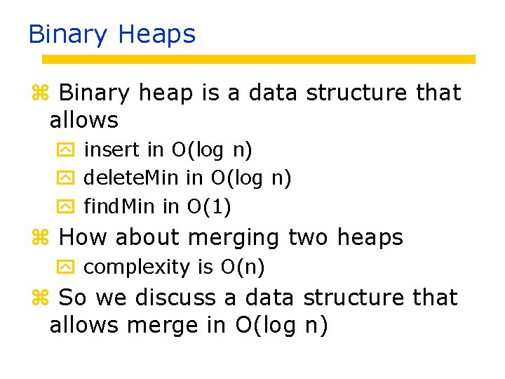 15 211 Fundamental Structures of Computer Science Binomial