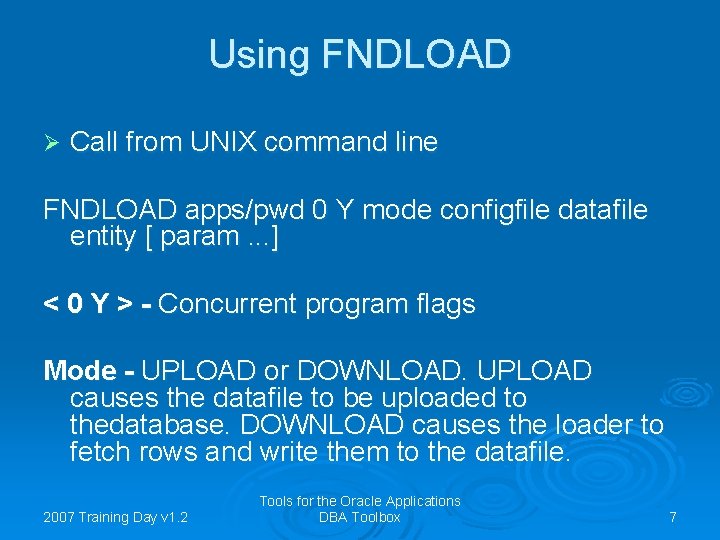 Tools for the Oracle Applications DBA Toolbox Jeff