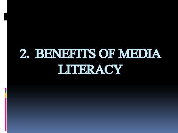 EDT 220 MEDIA LITERACY PRESENTATION OUTLINE 1 BRIEF