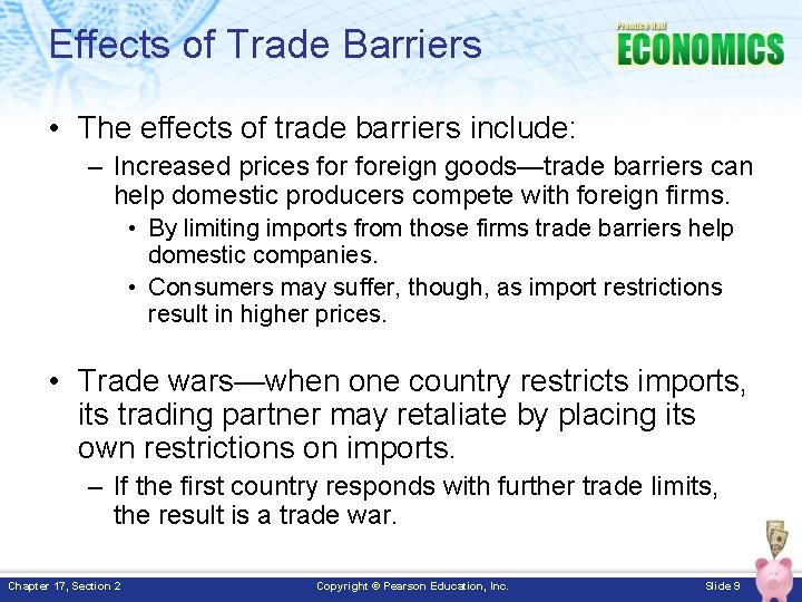 Chapter 17 International Trade Section 2 Objectives 1