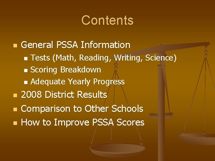 PSSA Pennsylvania System of Schools Assessment Robert Valeria