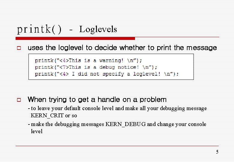 Linux Kernel Development Chapter 18 Debugging Okkyun Ha