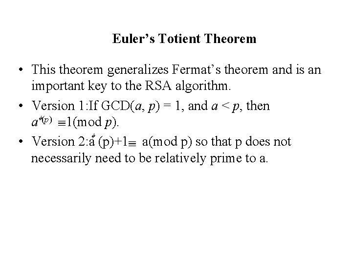 Introduction to Number Theory 1 Euler Totient Function
