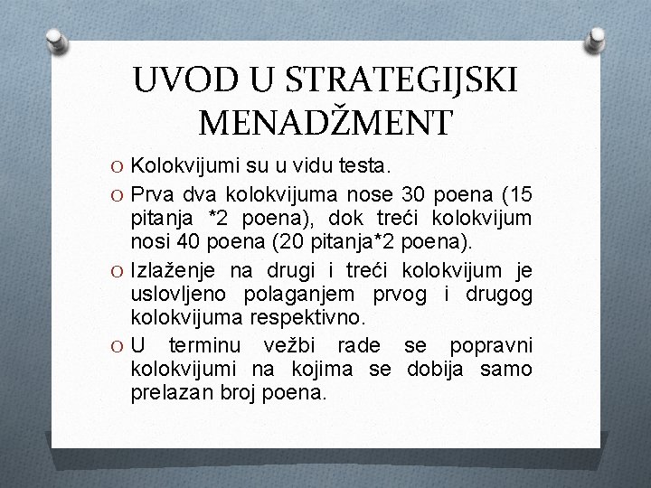 UVOD U STRATEGIJSKI MENADMENT prof dr Andrea Bualina