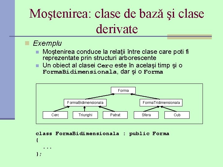 Motenirea claselor Programarea calculatoarelor i limbaje de programare