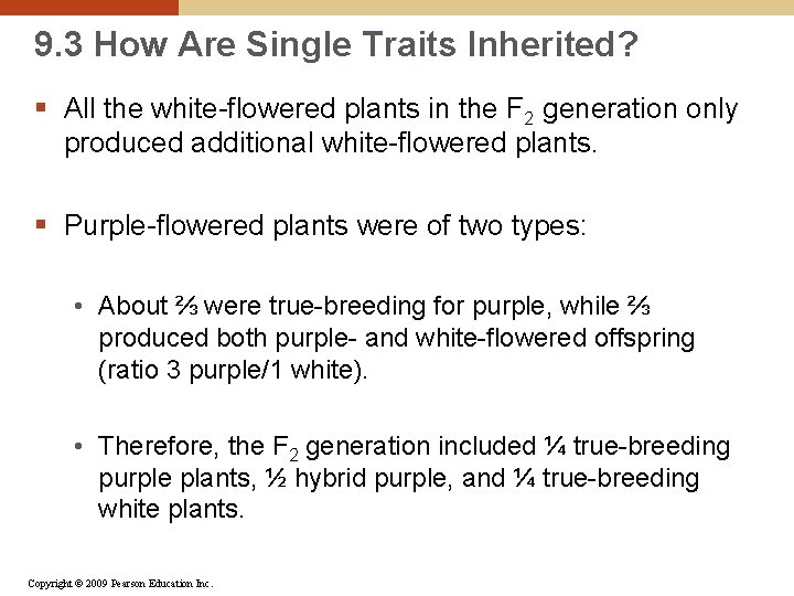 Chapter 9 Patterns of Inheritance Lectures by Gregory