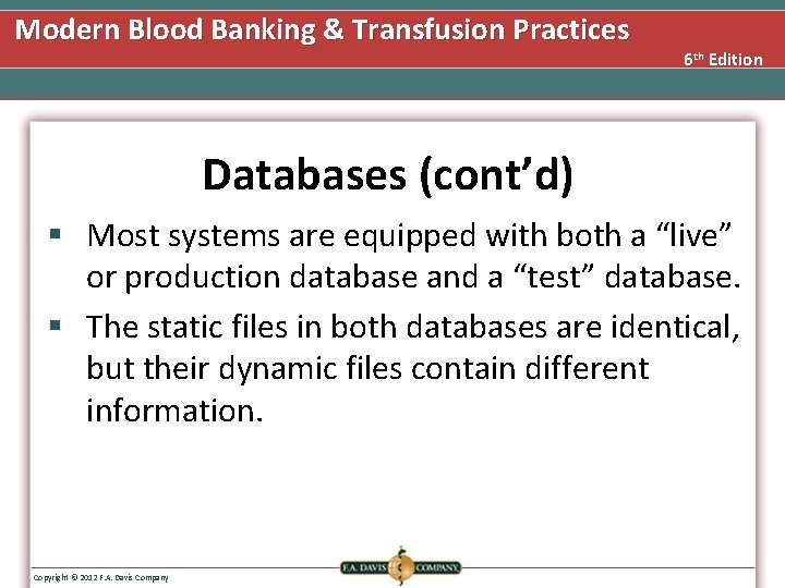 Modern Blood Banking Transfusion Practices Chapter 26 Laboratory