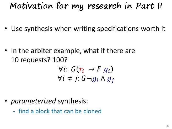 Reactive synthesis branching logics and parameterized systems Ayrat