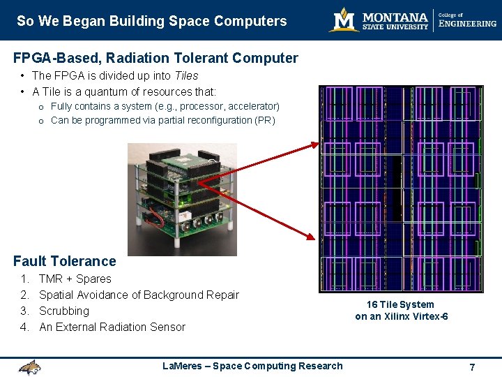 Reconfigurable Computing for Space Applications Dr Brock J