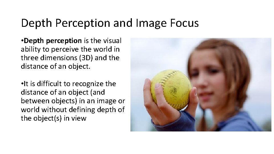 Rendering Depth Perception through Distributed Ray Tracing Ryan