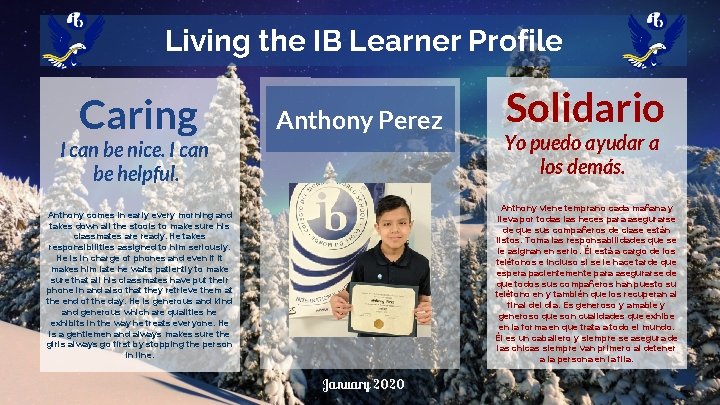 Living the IB Learner Profile As IB Learners
