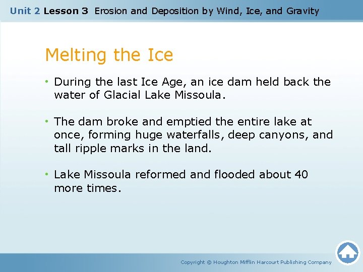 Unit 2 Lesson 3 Erosion and Deposition by