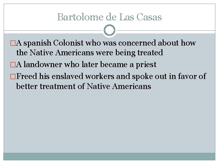 Chapter 4 Building of the first colonies LESSON