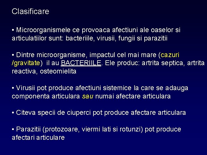 Artritele Infectioase Florian Berghea Artrita reactiva microorganism patogenie
