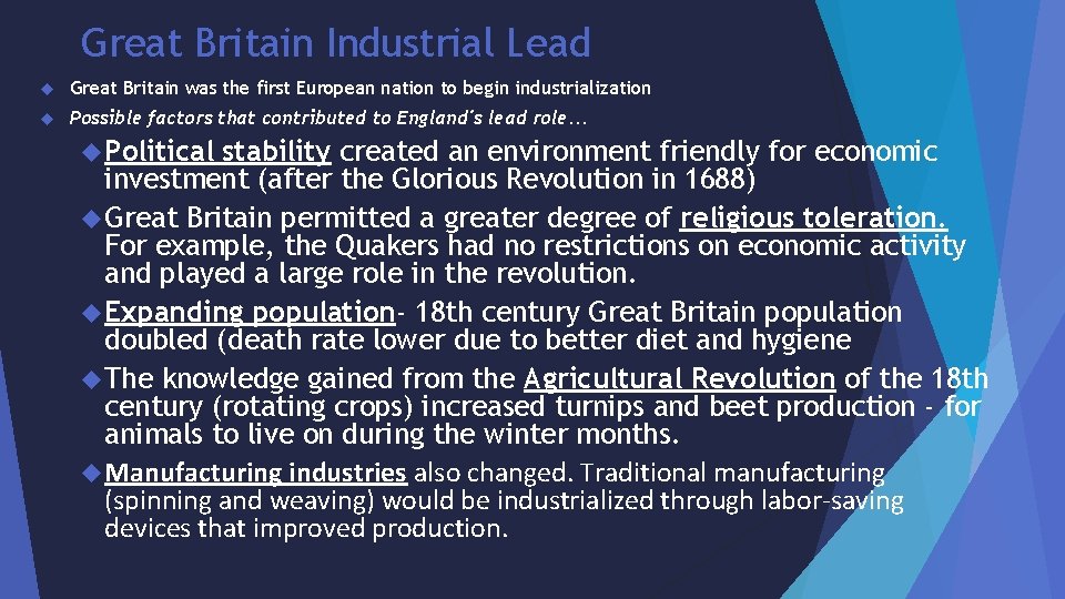 The Industrial Revolution 1750 1850 Created by David