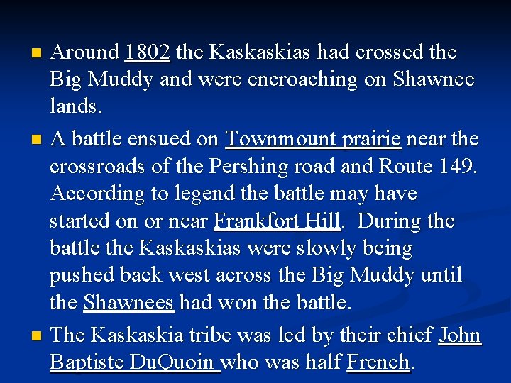 Illinois First Inhabitants Mr Weaver Local History Native
