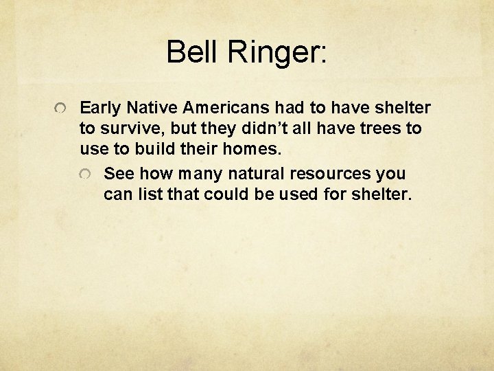 Unit 1 Native Americans North American Tribes Bell