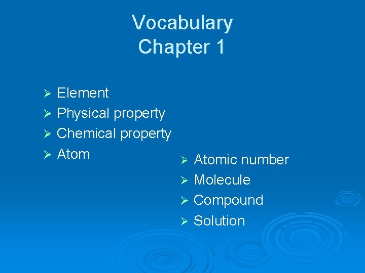 Building Blocks of Matter Science Grade 5 Chapter