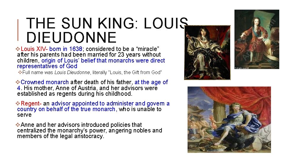 LOUIS XIV ABSOLUTISM The Sun King Versailles Absolutism