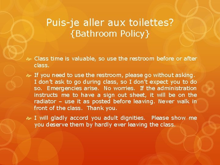 Bienvenue la classe de franais Monsieur Welch Franais