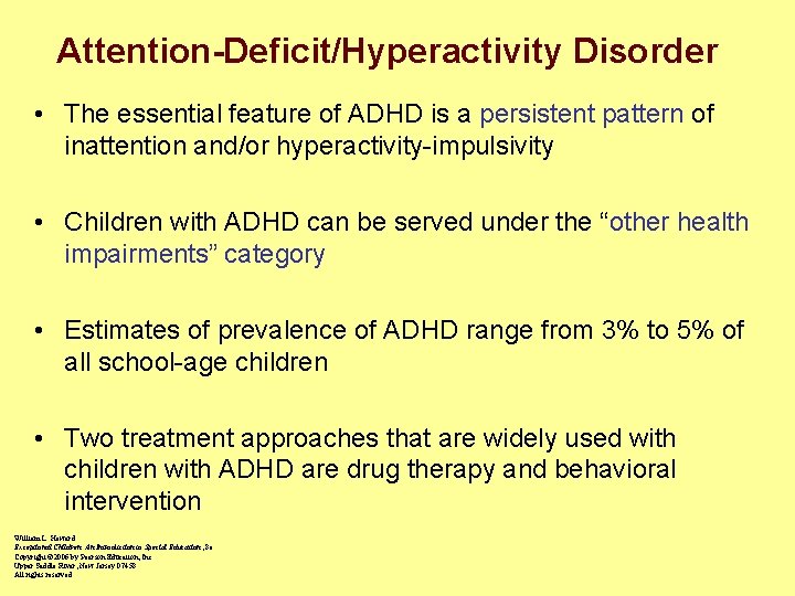 Chapter 11 Physical Disabilities Health Impairments and ADHD