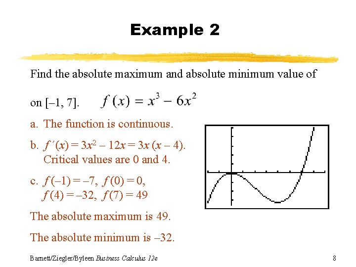 Chapter 5 Graphing and Optimization Section 5 Absolute