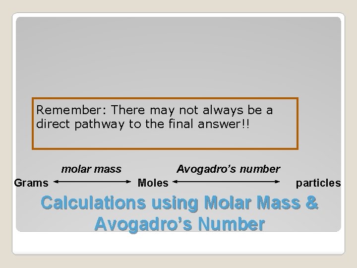 Measuring Matter Avogadros Number Mole Molar Mass How