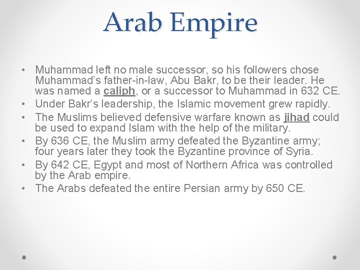 Rise of Islam Arab Empires 550 CE 900