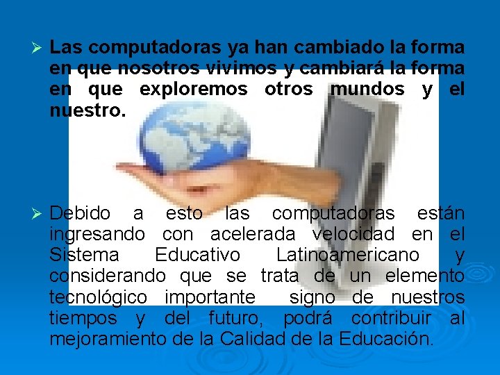 LA COMPUTACION EN LA EDUCACION POR ISABEL MARTINEZ
