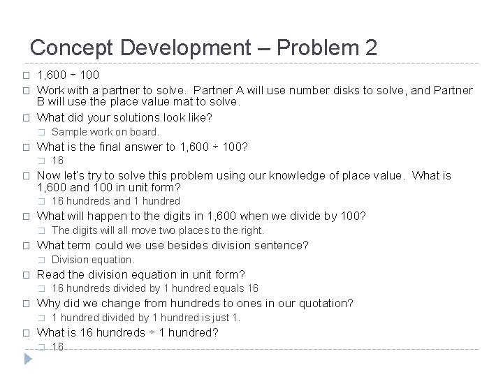 Module 2 Lesson 16 Objective Use divide by