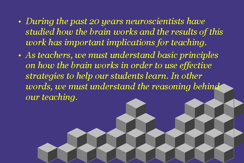Characteristics of Brain Compatible Teaching and Learning A