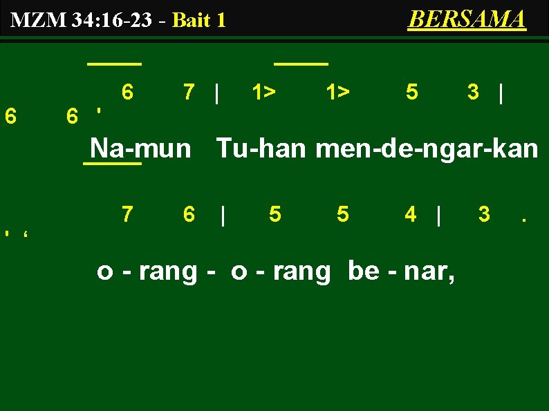 BUKU MAZMUR MAZMUR 34 16 23 Syair dan