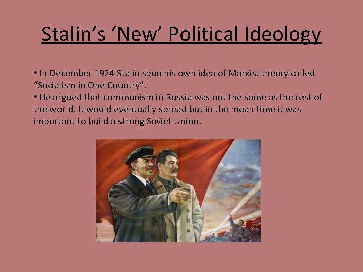 Power Struggle 1924 1928 Brief Overview Lenin died