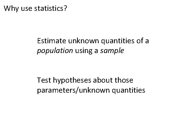 What is statistics Sampling populations Frequency and probability
