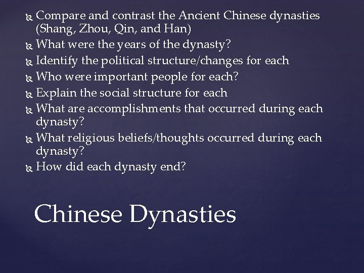 Ancient Chinese Civilization November 13 2013 1 2