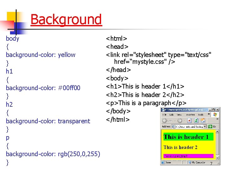Chapter 6 Cascading Style Sheets CIS 275Web Application