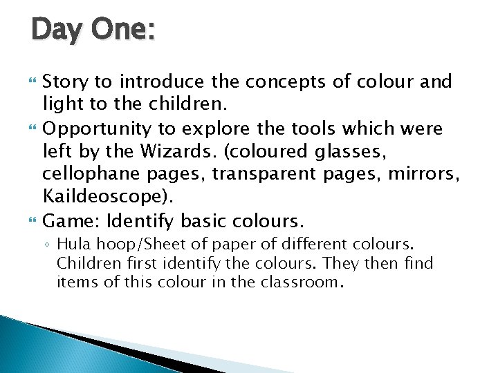 Colour and Colour Combinations Target Group Level Primary