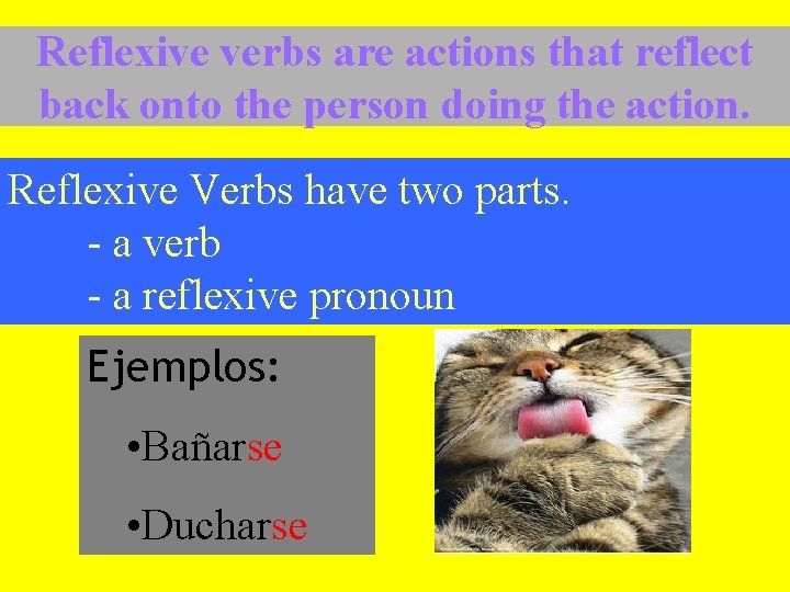 A aprender los verbos reflexivos Reflexive verbs are