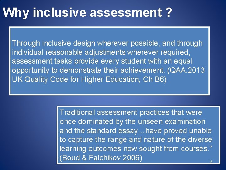 Developing embedding inclusive assessment across Plymouth University ...