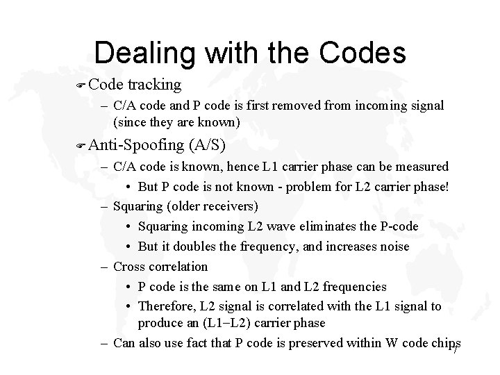 SVY 207 Lecture 8 The Carrier Phase Observable