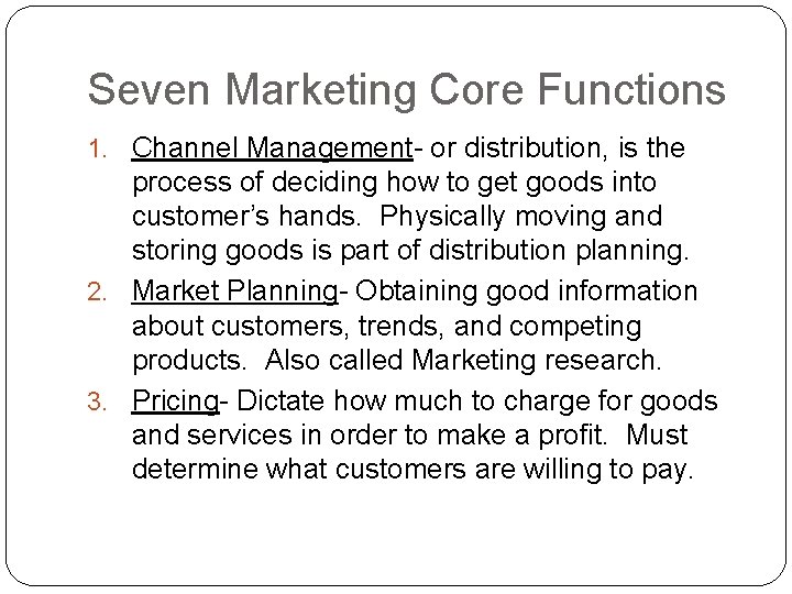 Marketing Understanding what Marketing is all about What