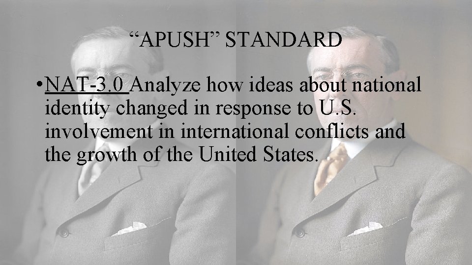 BELL RINGER Read the following quote by President