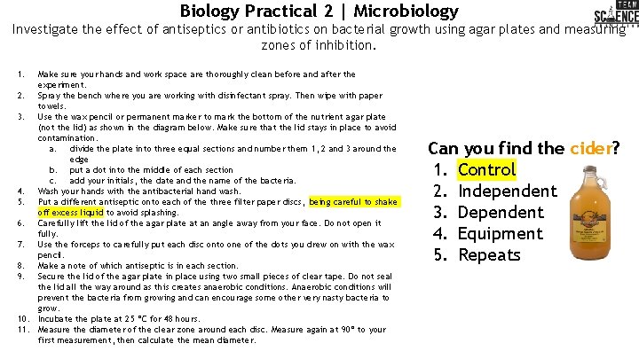 GCSE Required Practicals Biology How to write a